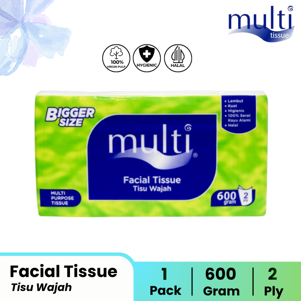 Jual MULTI Facial Tissue 600 Gram – Tisu Wajah Lembut Ukuran Besar 2 ...