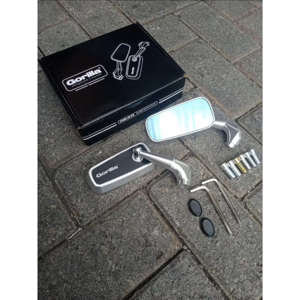 Jual Spion CNC H2C silver kaca biru gorilla | Shopee Indonesia