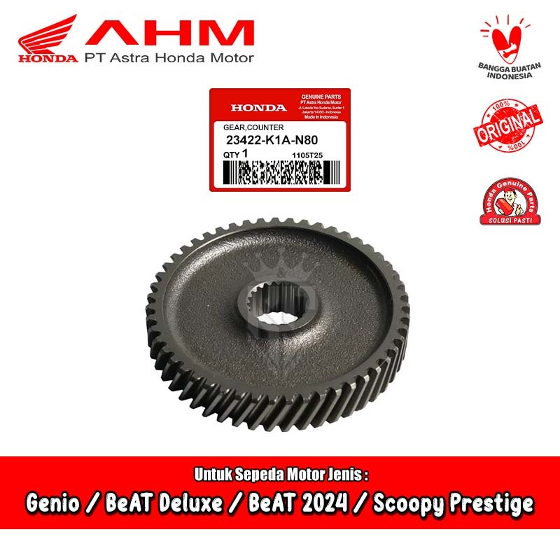 Jual Gear Rasio Gardan 51T Counter Honda Genio BeAT Deluxe Scoopy Fi ...