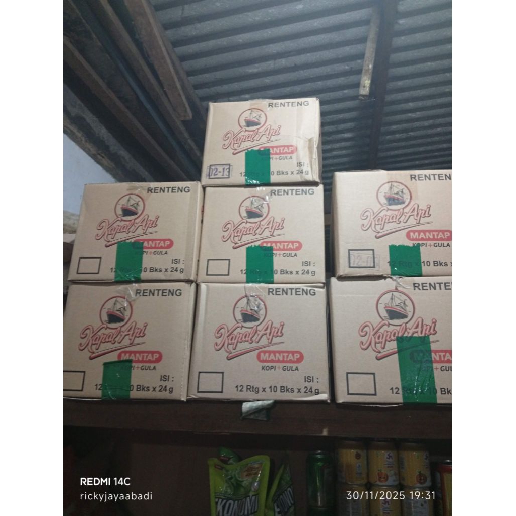 Jual CARGO Paket 7 Karton Dus Kapal Api Mantap 24gr | Shopee Indonesia