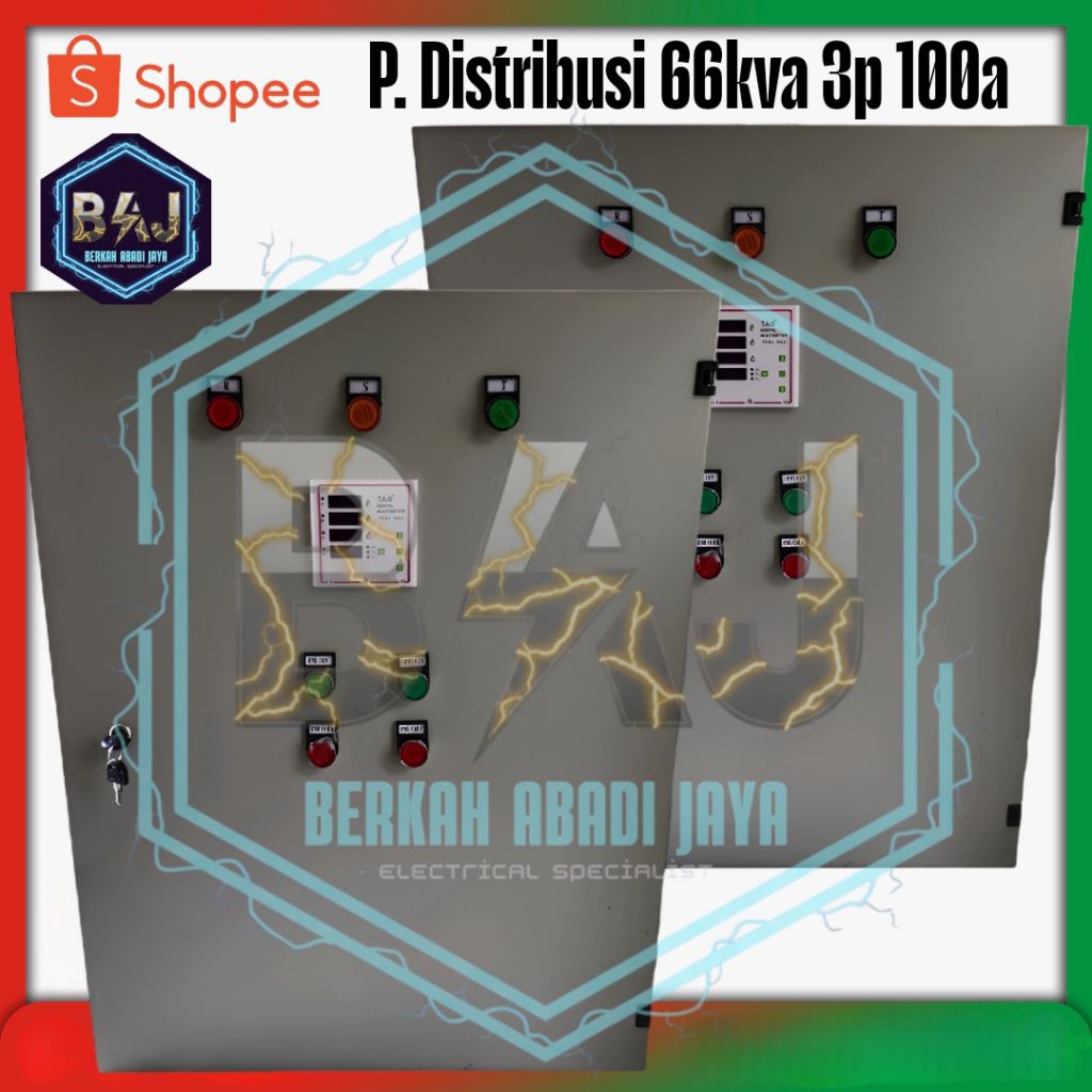 Jual panel distribusi 3phase 100a + dol stater 5,5kw 7,5hp-pk 3phase ...