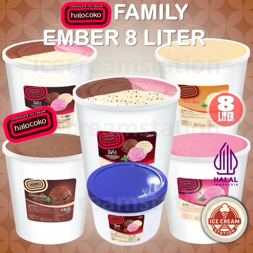 Jual Halocoko Ice Cream Ember Es Krim Bucket Besar | Shopee Indonesia