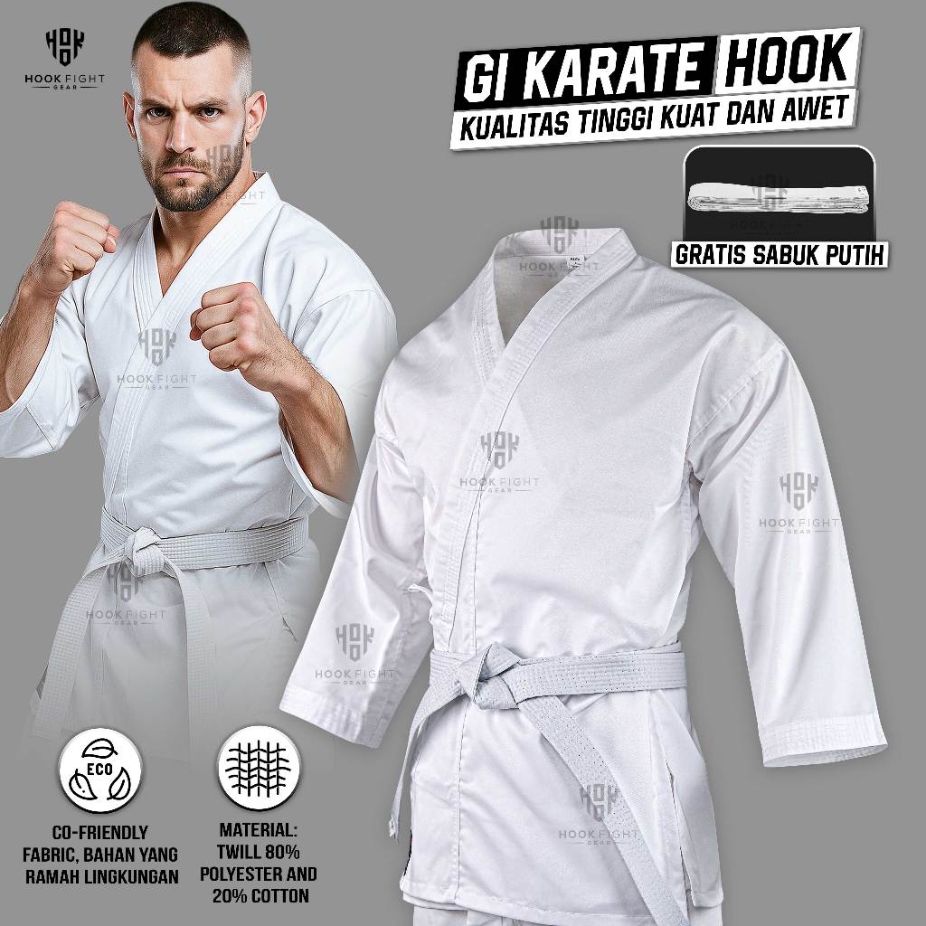 Jual Seragam Karate Gi Hook Training Baju Seragam Karate Hook | Shopee ...