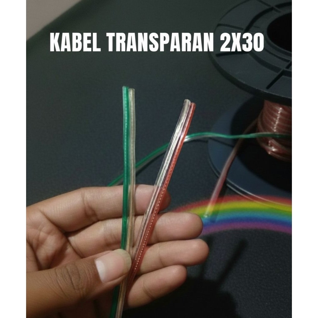 Jual KABEL TRANSPARAN 2X30 METERAN,HARGA MURAH IRIT DI KANTONG KWALITAS ...