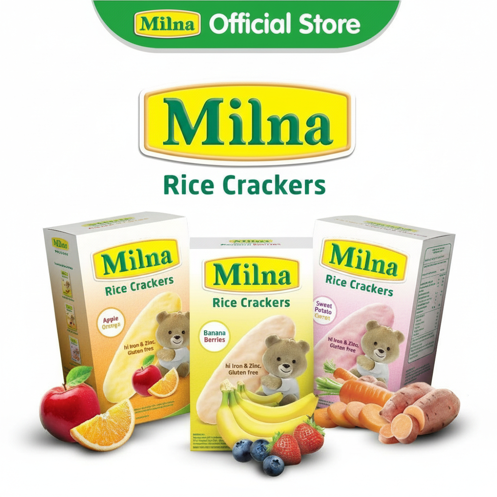 Jual Milna Rice Crackers 20 Gram Snack Bayi | Shopee Indonesia