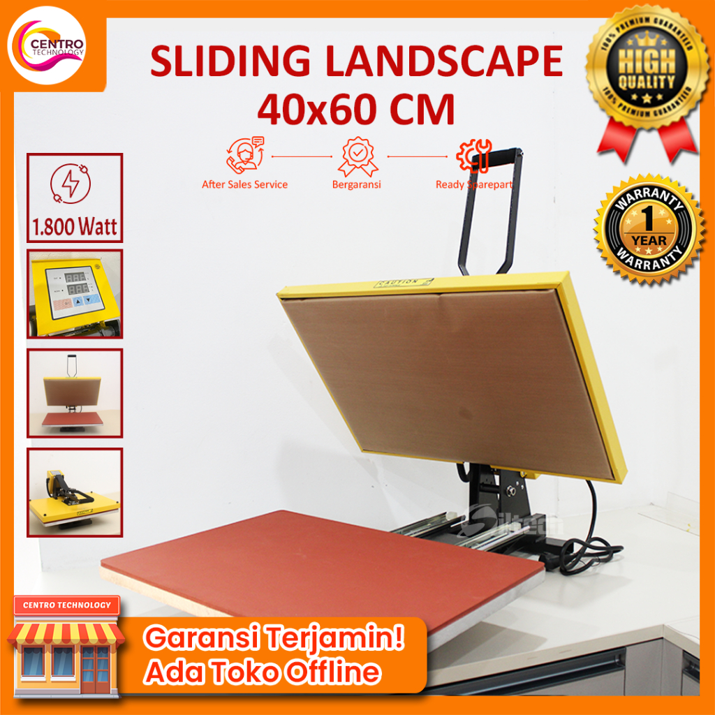 Jual Mesin Press Sablon Kaos Sliding / Slide 40x60 cm | Mesin Press ...
