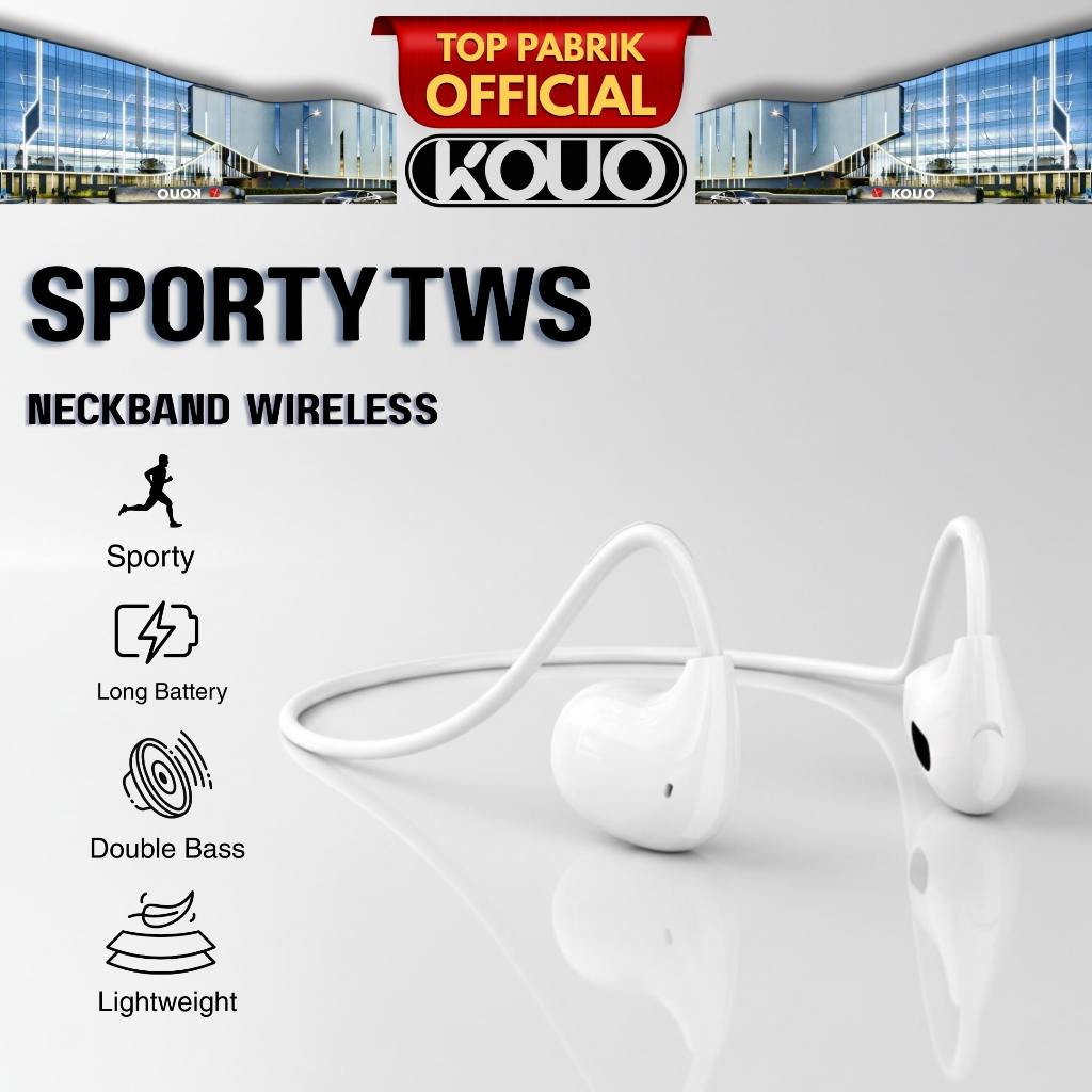 Jual KOUO Earphone Bluetooth Headset Wireless Untuk Olahraga Desain ...