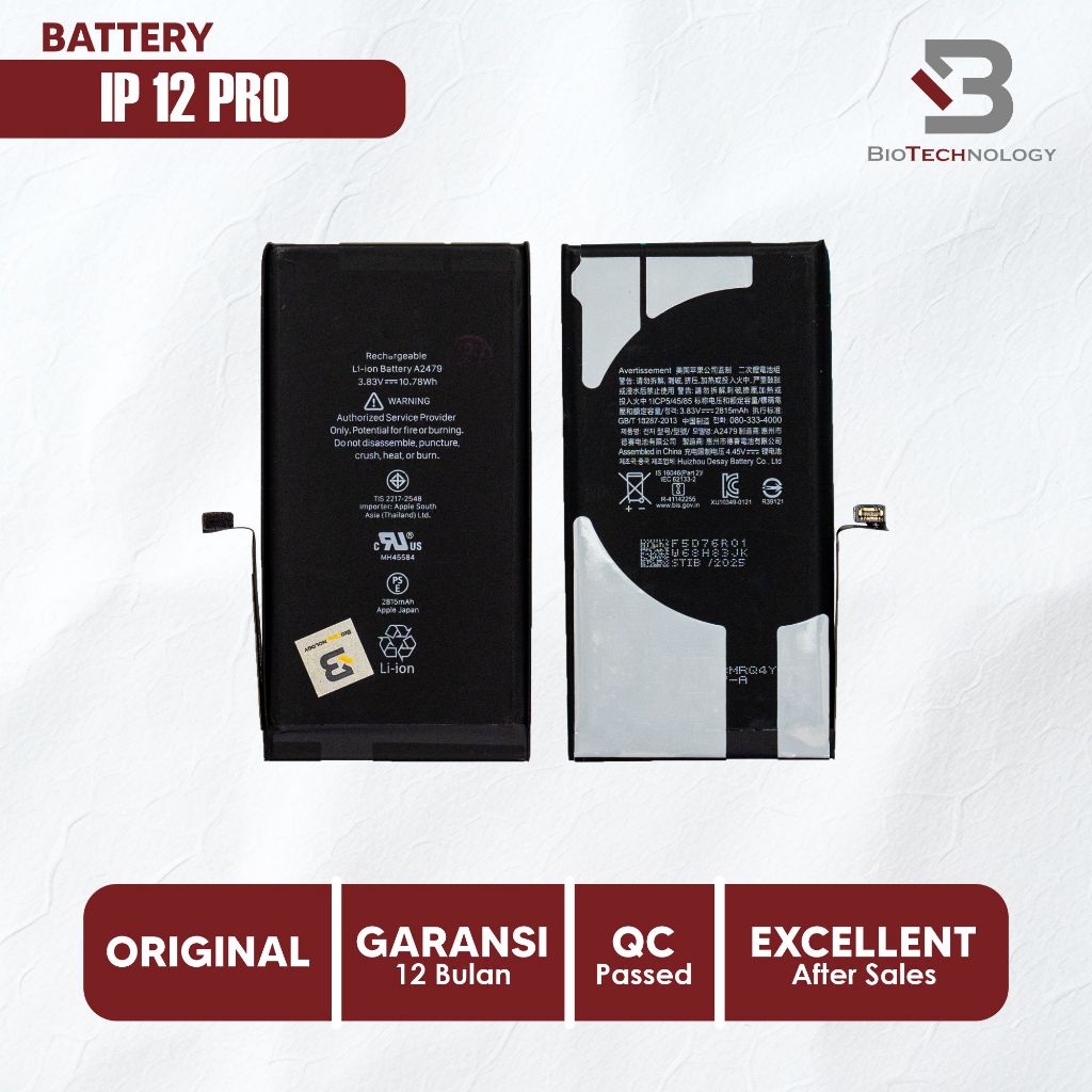 Jual BATERAI BATTERY BATRE IP 12 DIAGNOSTIC/ GENUINE ORIGINAL 100% ...