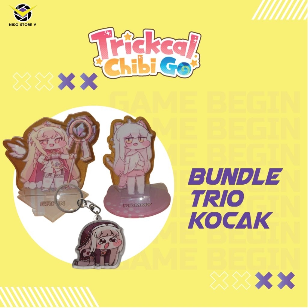 Jual Bundle trio kocak Akrilik Cuayo Speaki gantungan kunci dan Erpin ...