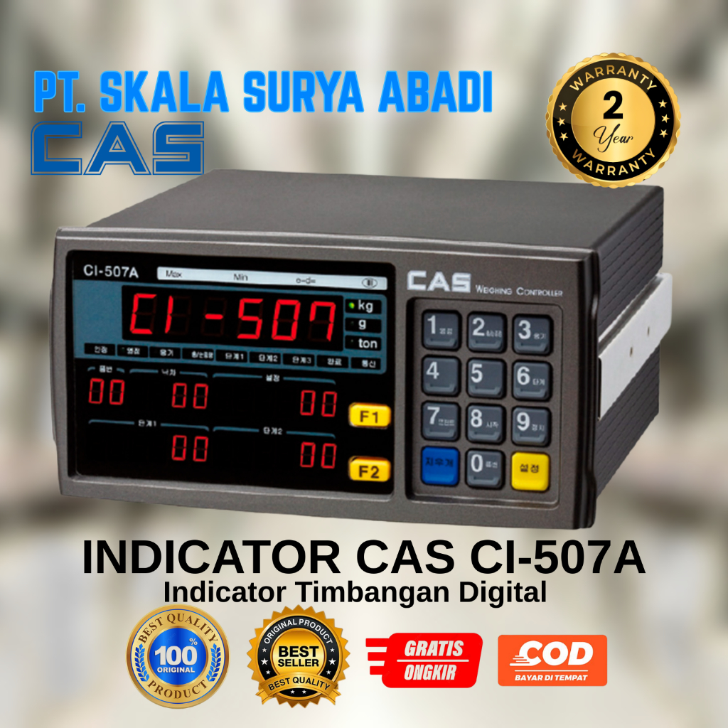 Jual Indicator CAS CI-507A /Industrial Weighing Indicator /Indicator ...