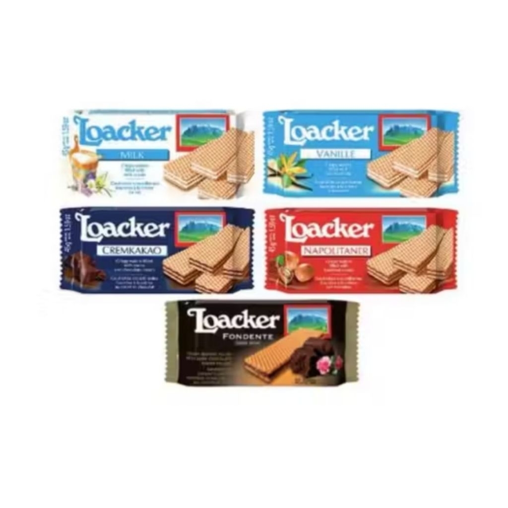 Jual LOACKER WAFER 45GR CLASSIC VANILLA/CREMKAKAO/NAPOLITANER/ALPINE ...