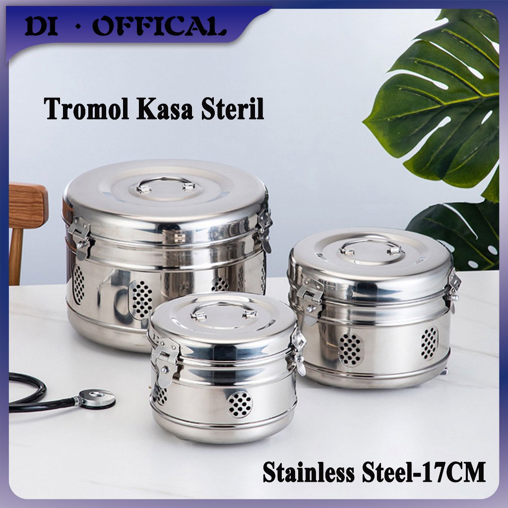 Jual Tromol Kasa Stainless Steel 17Cm Tromol Kasa Steril Kecil Tangki ...