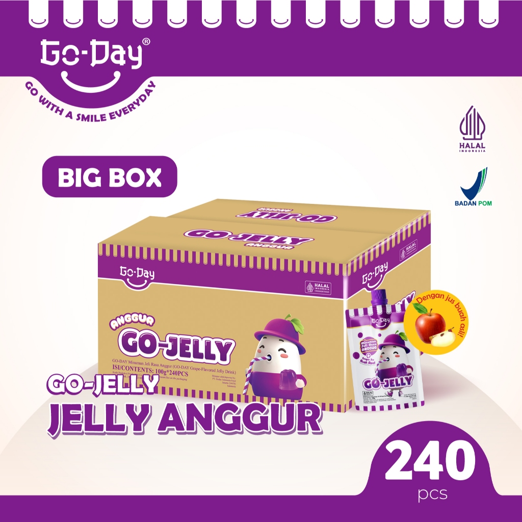 Jual Go-Day Minuman Jelly Rasa Anggur - Box Besar 240 Pcs | Shopee ...