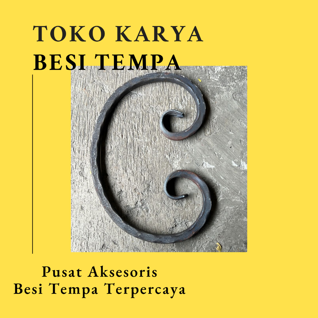 Jual Ornamen Besi Letter C / Ornamen Besi Tempa Bentuk C / Ornamen ...