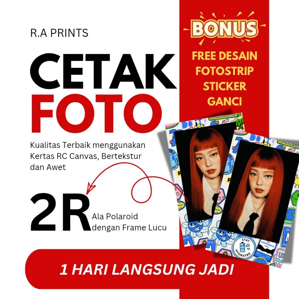 Jual [1 HARI JADI] Cetak Foto 2R Frame Motif Ala Polaroid Bahan RC ...