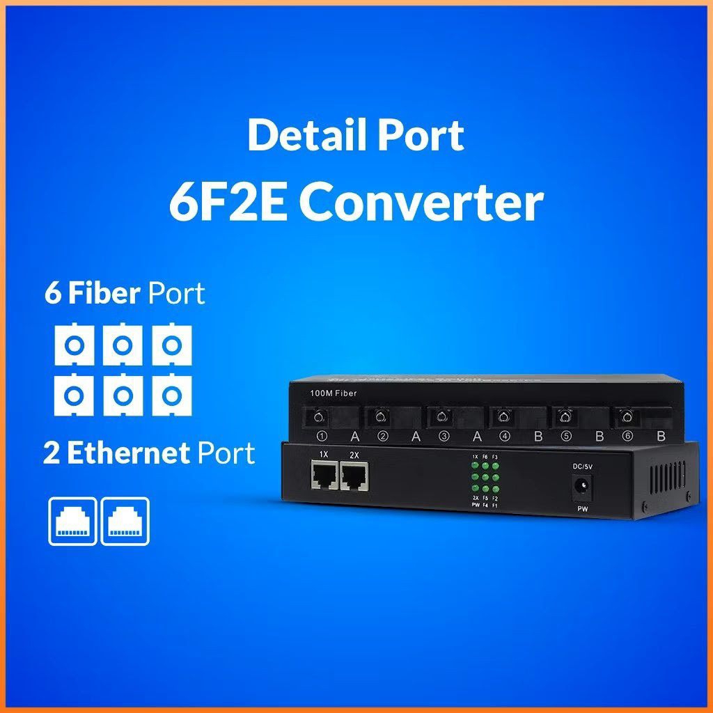 Jual MEDIA CONVERTER HTB 6 PORT FO 2 PORT LAN DENGAN ADAPTOR | Shopee ...
