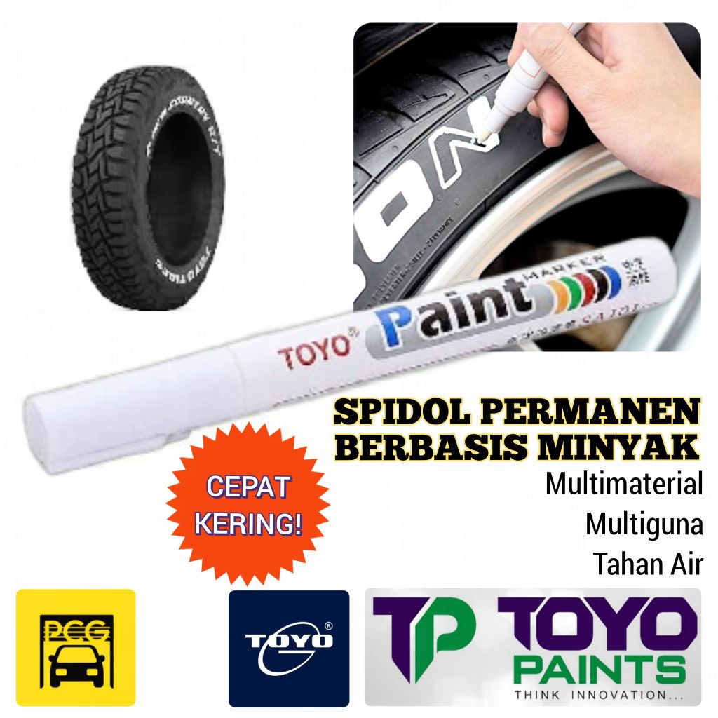 Jual Spidol Ban Toyo Warna Putih - Mudah Digunakan, Tahan Lama, Aman ...