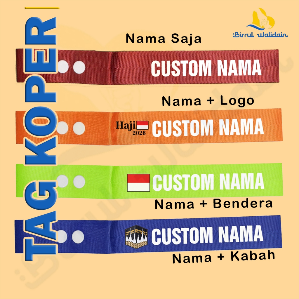Jual TAG PENANDA KOPER UMROH & HAJI BISA CUSTOM NAMA / TAG LABEL KOPER ...