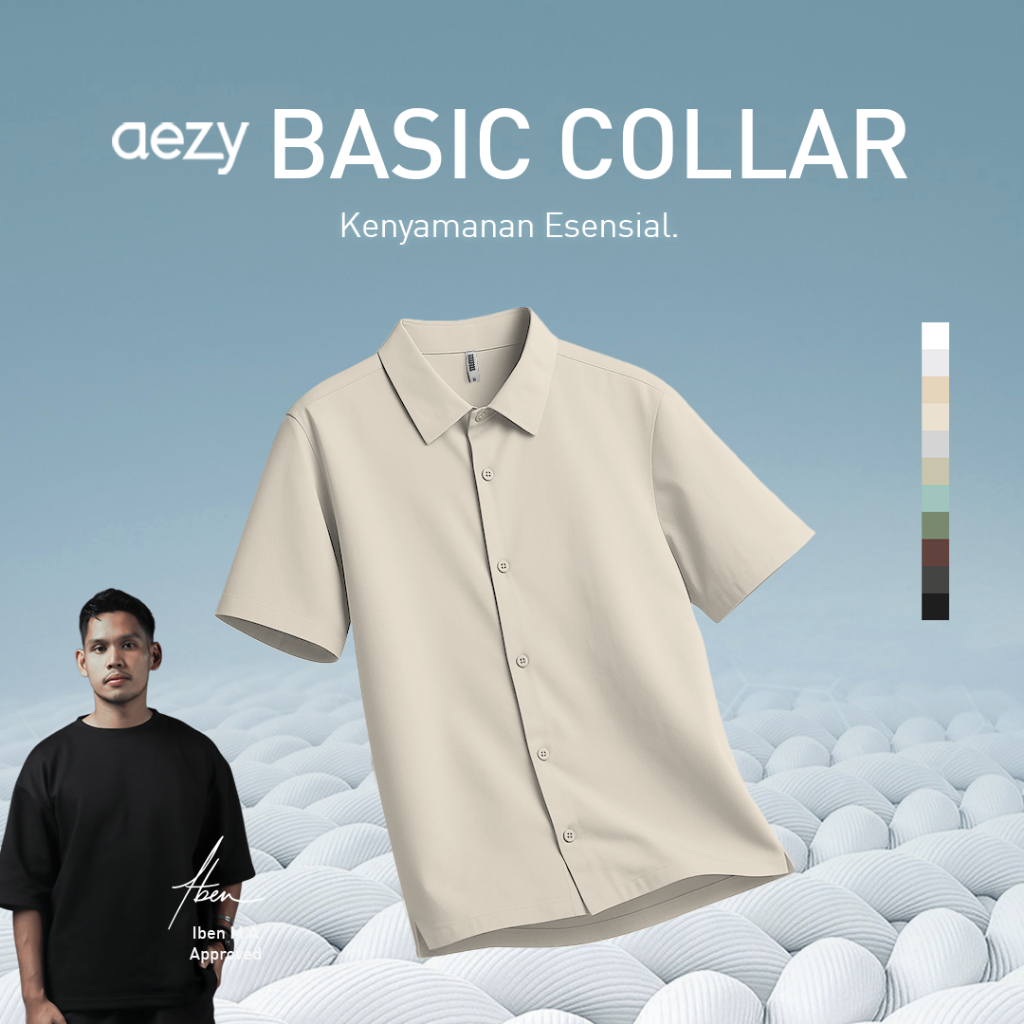 Jual No Void Minds AEZY Basic Collar Short Sleeve Shirt | Clay | Shopee ...