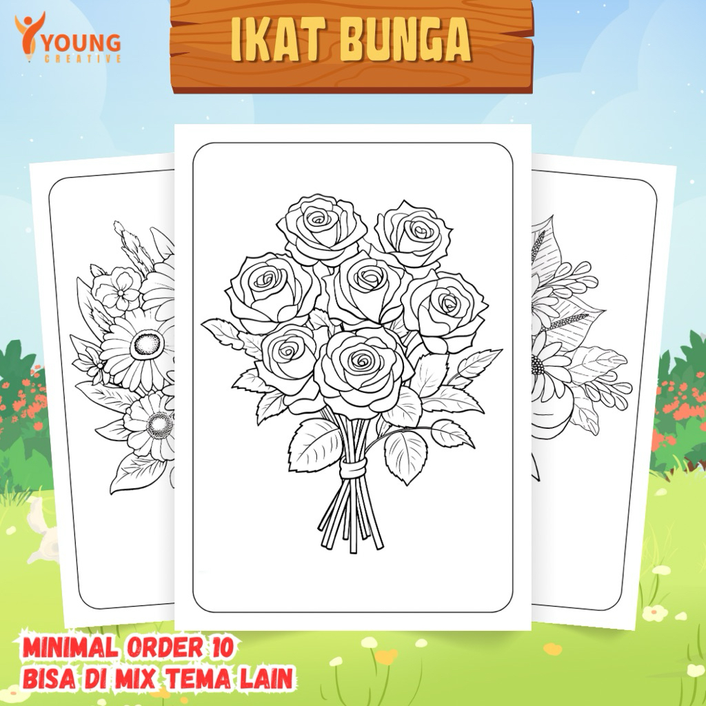 Jual 150 GSM KERTAS MEWARNAI BUKET BUNGA, IKAT BUNGA | Shopee Indonesia