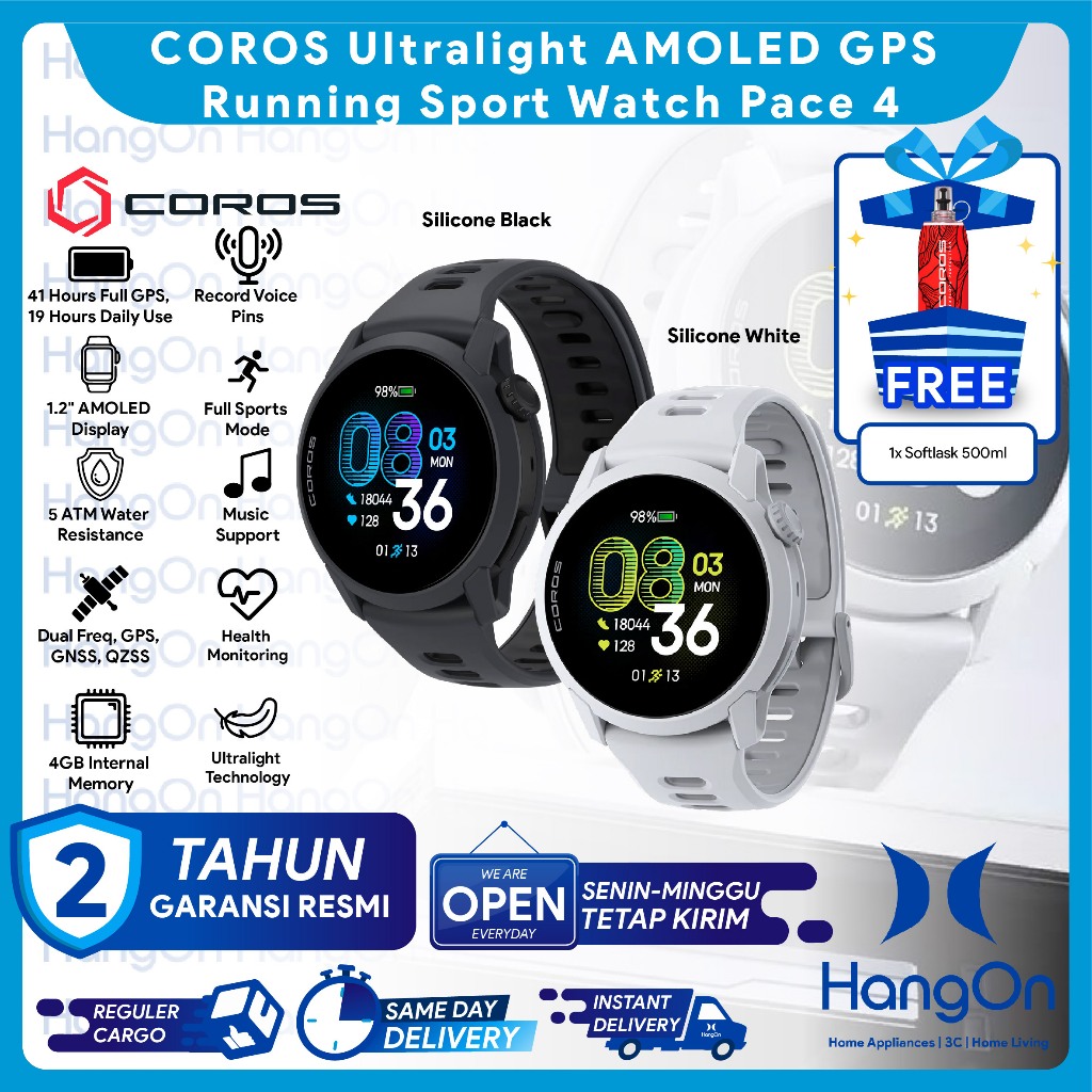 Jual COROS PACE 4 Ultralight AMOLED GPS Running Sport Watch 1.2" Touch ...