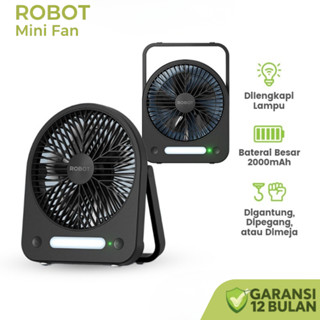 Jual ROBOT Kipas Meja Portable RT-BF20S Lampu 2000mAh Rotasi 180 ...
