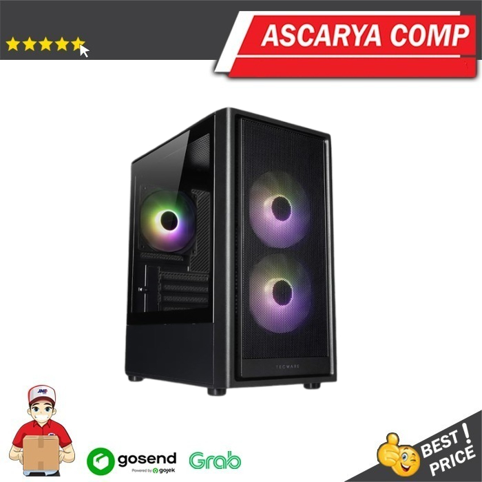 Jual Tecware Neo M3 TG ARGB M ATX Case - Include 3Fan ARGB - Black ...