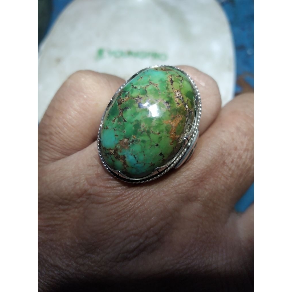 Jual Batu Pirus Persia ring Perak kode i/5 | Shopee Indonesia