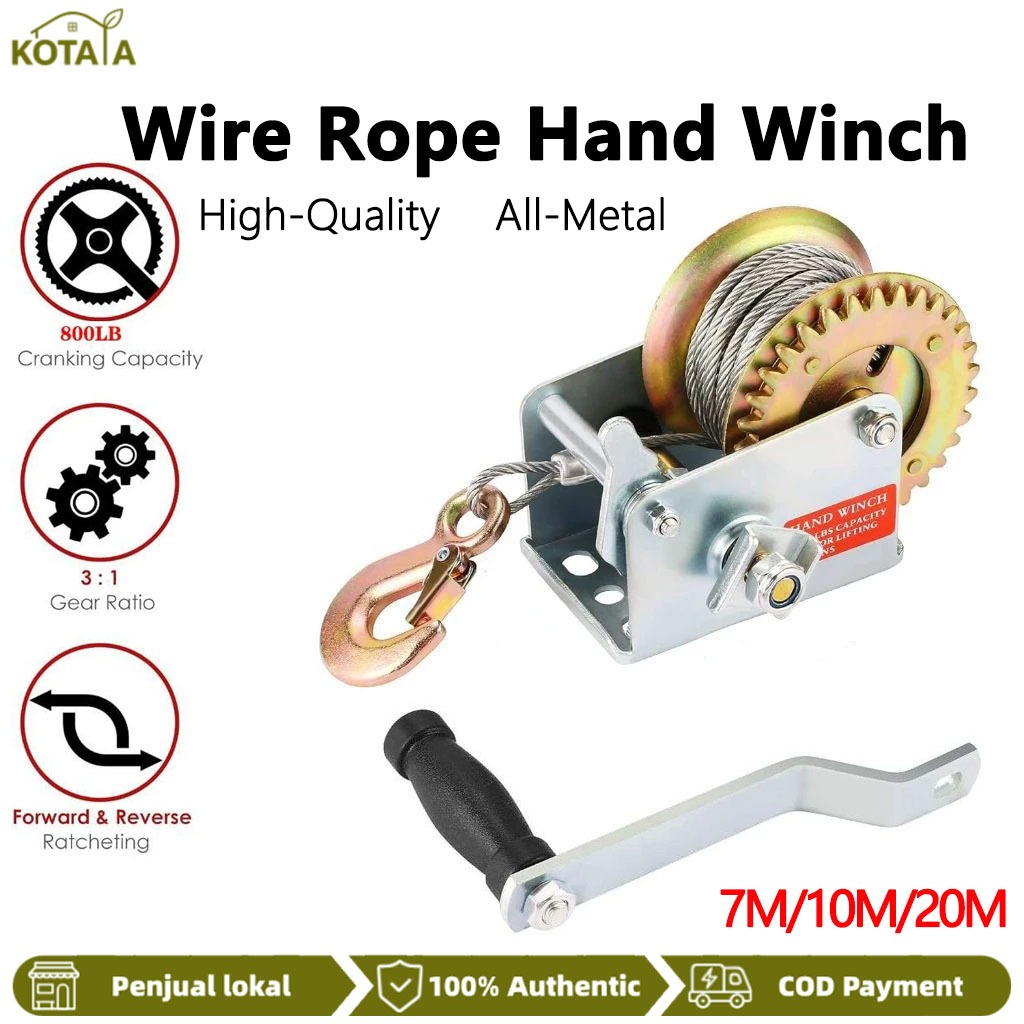 Jual Wire Rope Hand Winch Kualitas Tinggi Hand WinchHand Winch / Boat ...