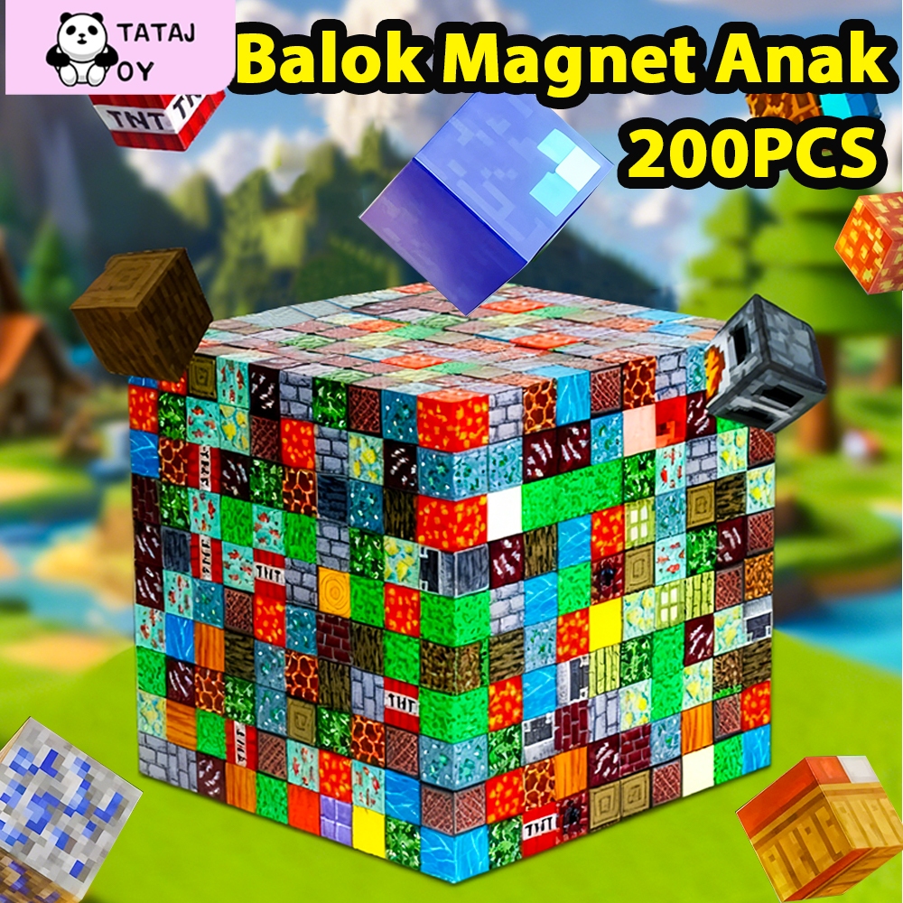 Jual Tatajoy 200PCS Mainan Blok Magnet Building Blocks Mainan Blok ...