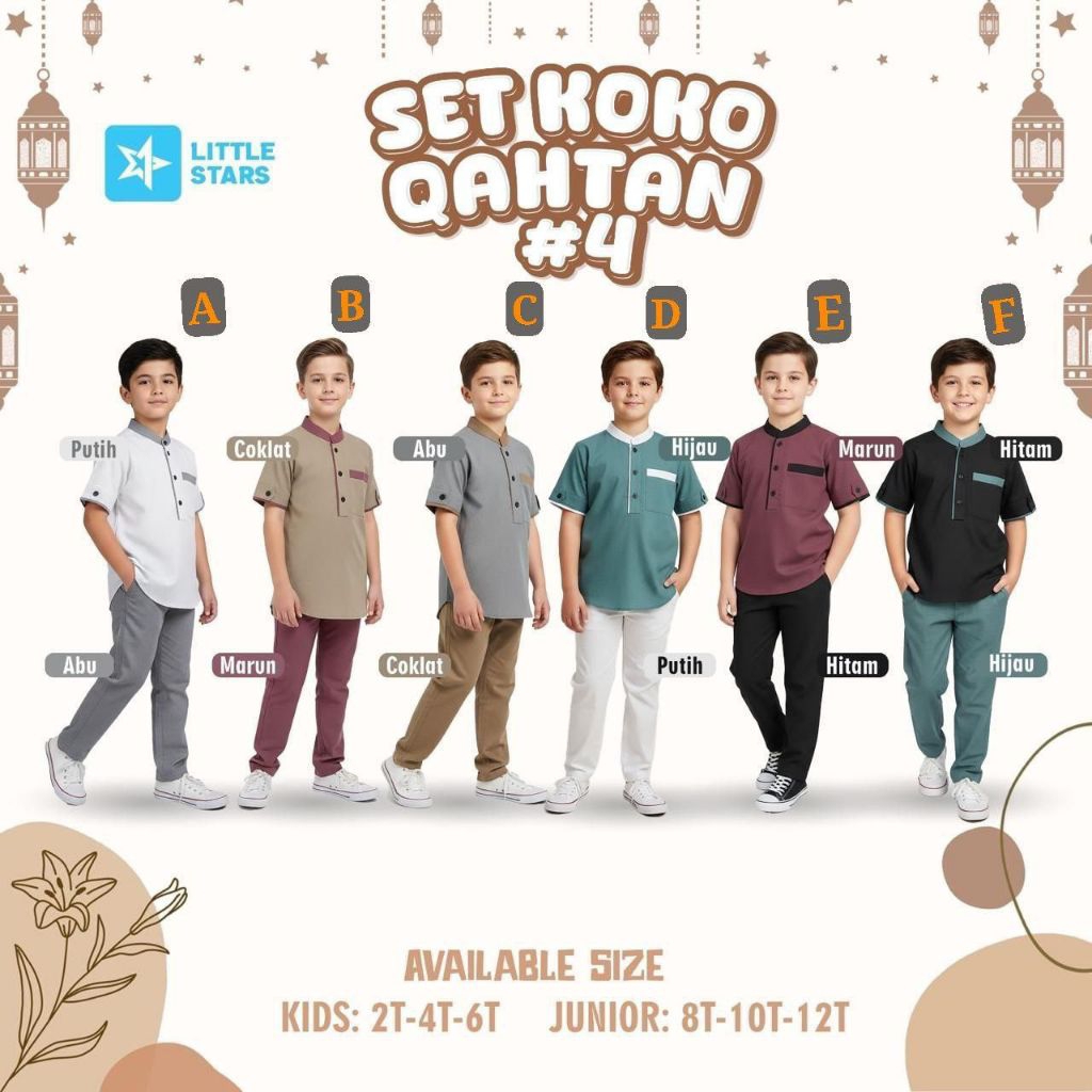 Jual RS SETELAN KOKO QAHTAN BY LITTLE STAR | Shopee Indonesia