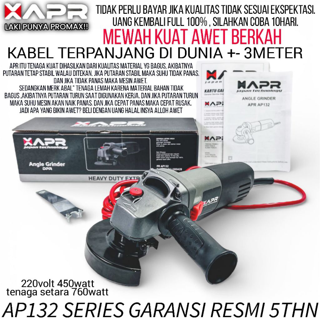 Jual APR gerinda type AP132 garansi resmi 5thn kualitas diatas m4kita ...