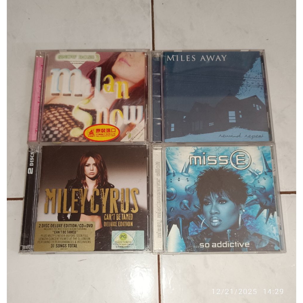 Jual cd MILAN SNOW / MILES AWAY-Rewind, Repeat / MILEY CYRUS-Can't Be ...