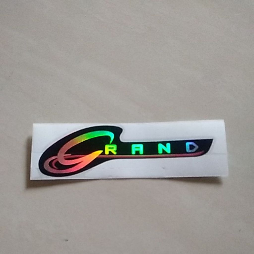 Jual sticker tulisan " Grand " untuk mobil Grand touring ( Hologram ...