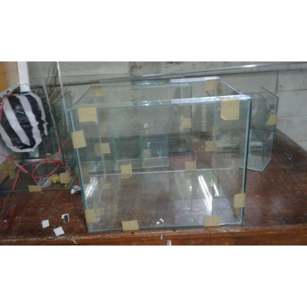 Jual Aquarium Kaca Mini 20x10x10 cm - Ukuran Mini, Kaca Tebal 5mm ...
