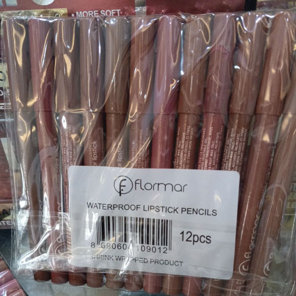 Jual lipsliner+lipstik kayu polos flormar isi 1pcs random | Shopee ...
