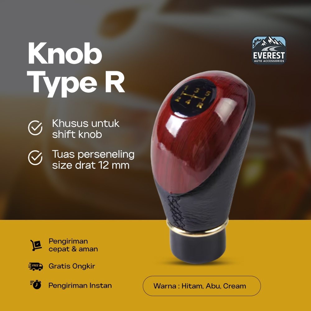 Jual Everest Auto - Knob Type R | Shift Knob Tuas Gigi Persneling Mobil ...