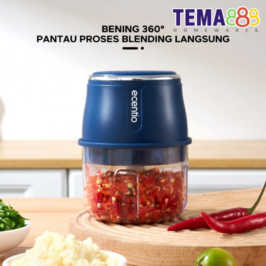 Jual ECENTIO Mini Chopper Blender 6 pisau 250ml Blender Kecil Untuk ...