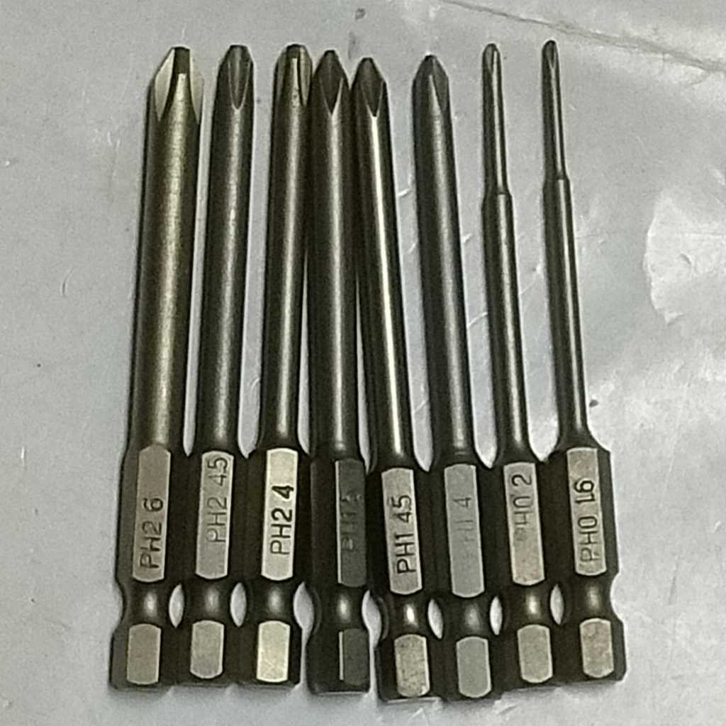 Jual Mata Bor Obeng Philips 8 set Pcs PH0 PH1 PH2 Hex Screwdriver set 8 ...