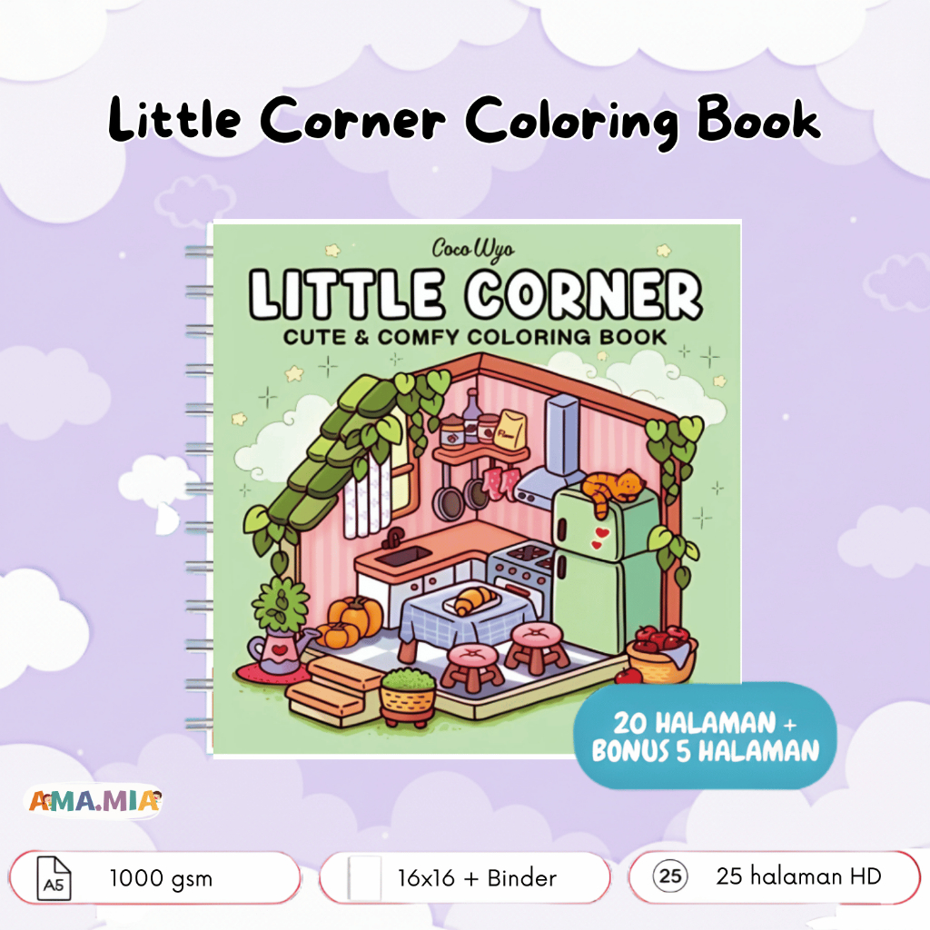 Jual Coloring Book LIttle Corner Buku Mewarnai Anak 25 pages Aesthetic ...