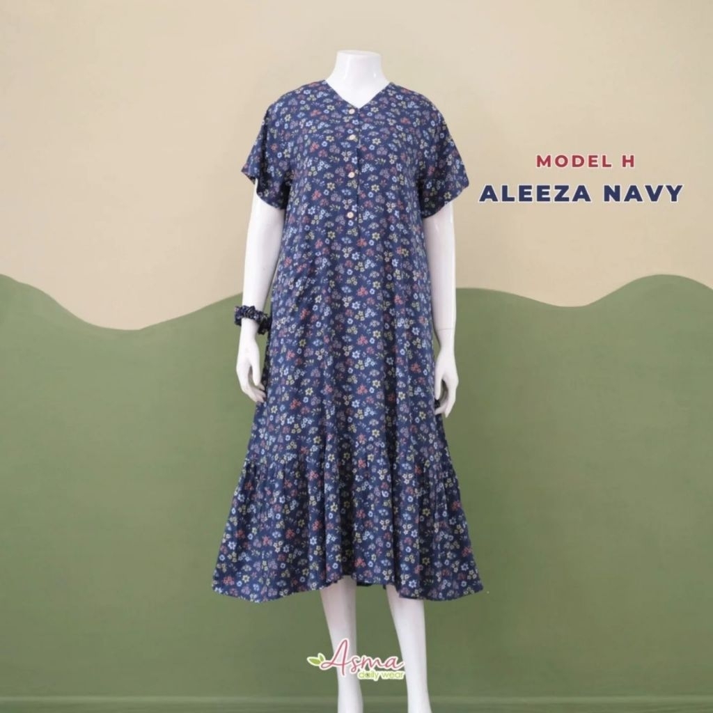 Jual Model H Aleeza Navy by Asma dailywear | Shopee Indonesia