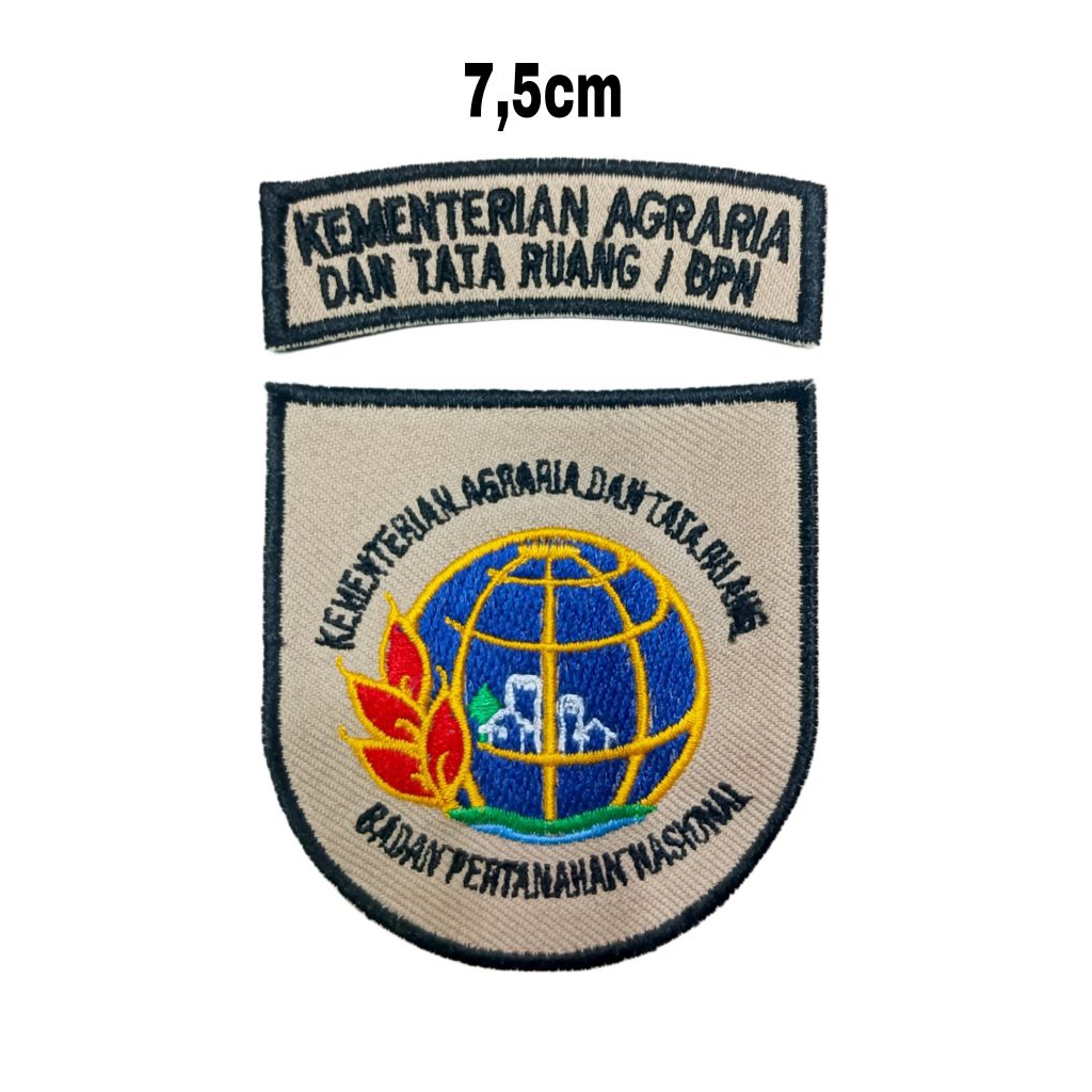 Jual bordiran patch logo ATR / BPN / kementerian agraria dan tata ruang ...