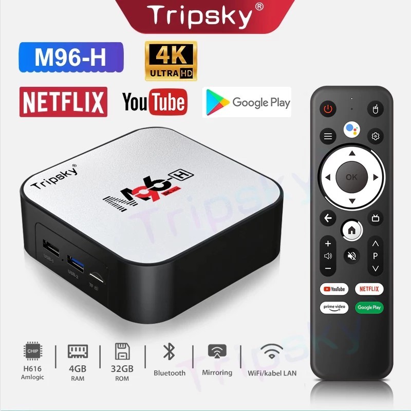 Jual Tripsky M96-H Android Tv Box Android 11.0 OS Ram 4GB Rom 32GB 4K ...