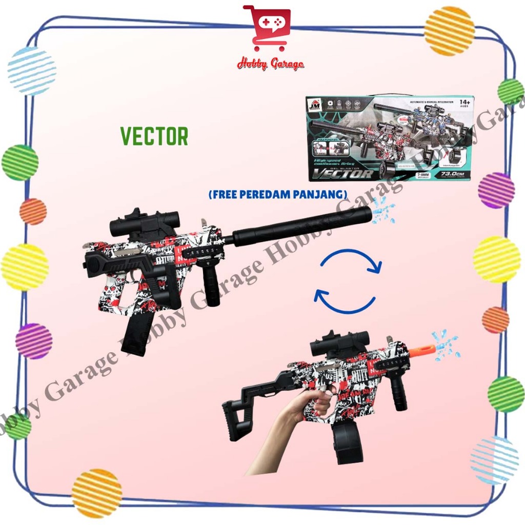 Jual JM Indonesia Mainan Tembakan Anak WGG Kriss Vector Bisa Dilipat ...