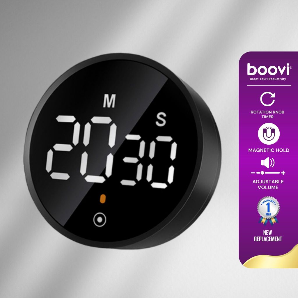 Jual BOOVI JD002 Digital Pomodoro Timer LED Putar Magnetic Rotation ...