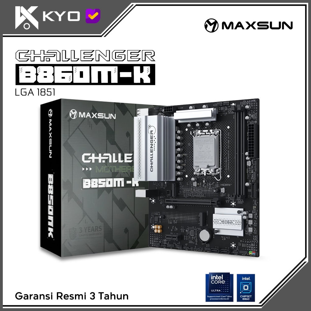 Jual MAXSUN Challenger B860M-K Motherboard DDR5 LGA 1851 Micro ATX KYO ...