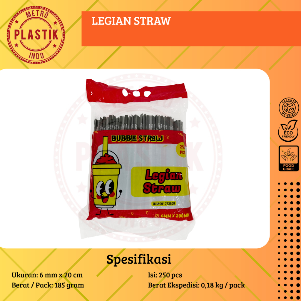 Jual Sedotan OXO / Sedotan Lancip Hitam Legian Straw 6mm Steril Isi ...