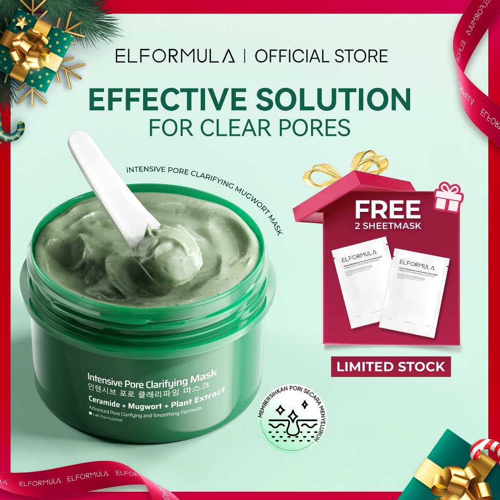 Jual [FREE 2pcs Sheet Mask] ELFORMULA Intensive Pore Clarifying Mugwort ...