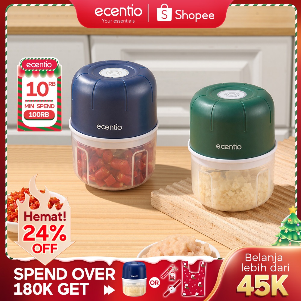 Jual ecentio peralatan dapur chopper 250ml 6 Pisau mini coper daging ...