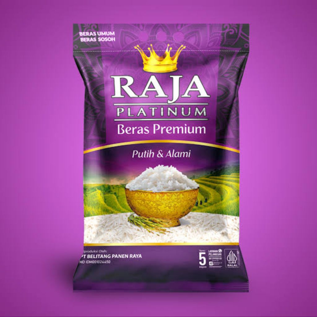 Jual Beras merek Raja Platinum Ungu ukuran 5kg | Shopee Indonesia